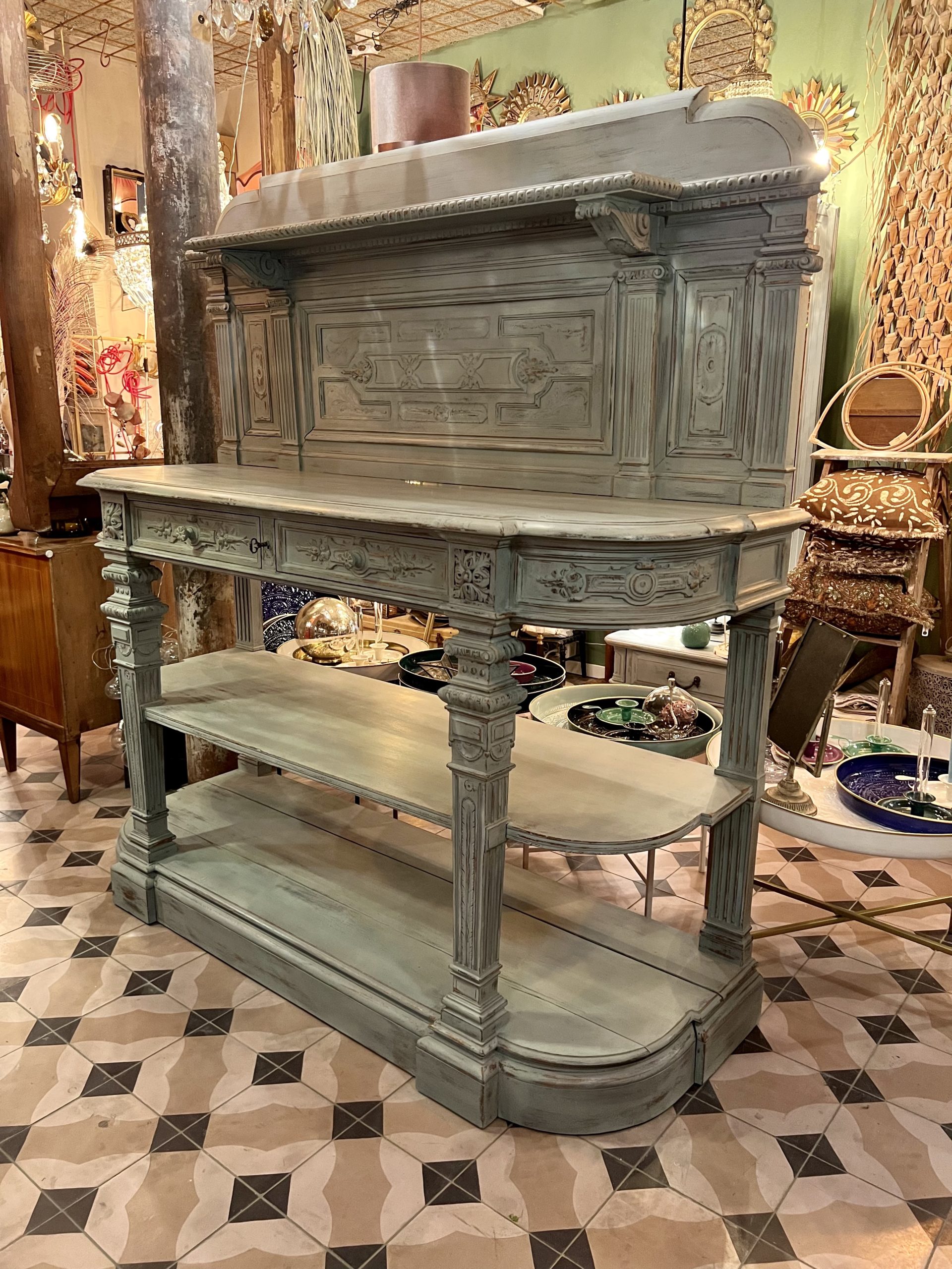 Grande Console ancienne – Cerise Noire